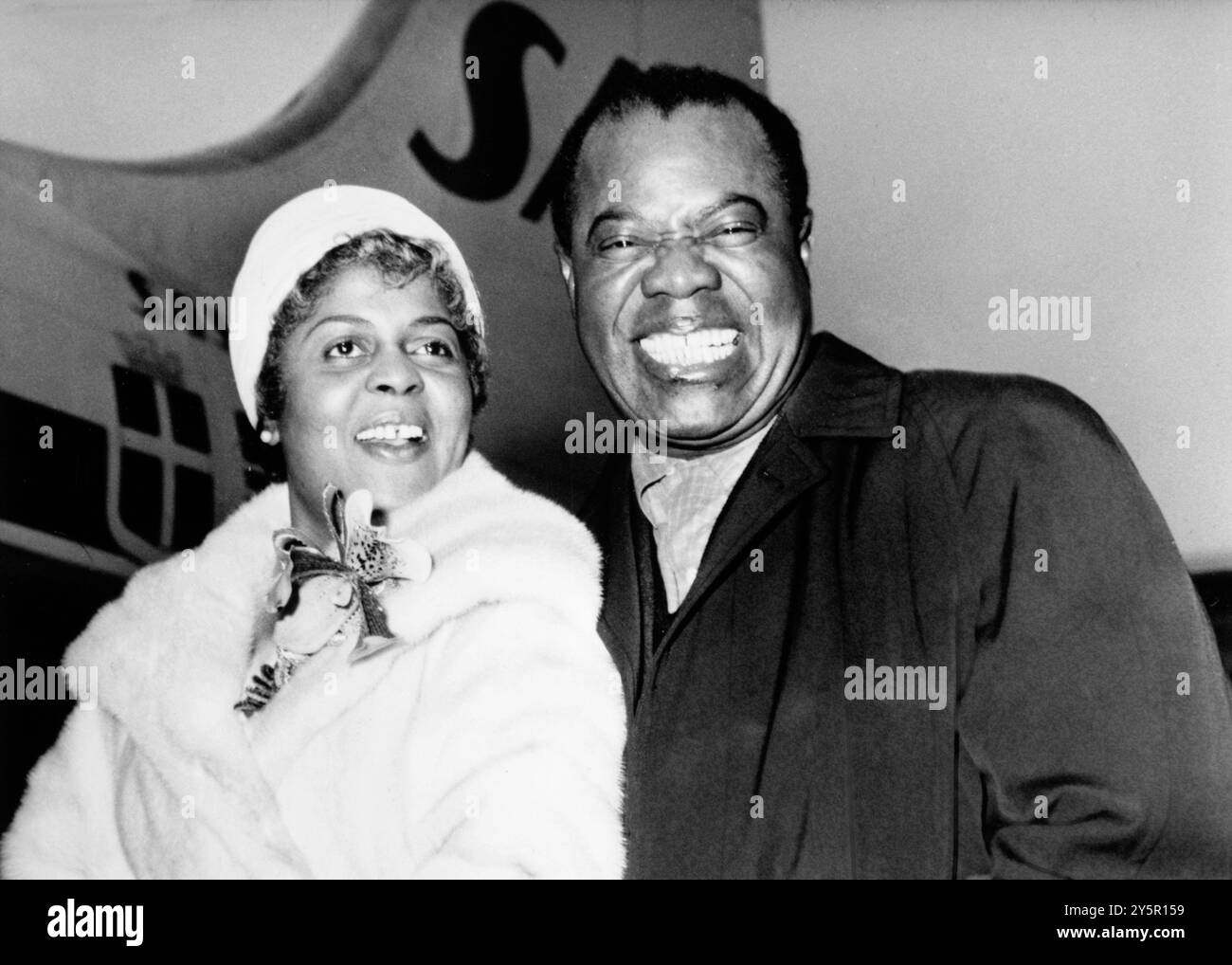 Lucille Wilson and Louis Armstrong - Photo by SAS, 1960s Stock Photo ...