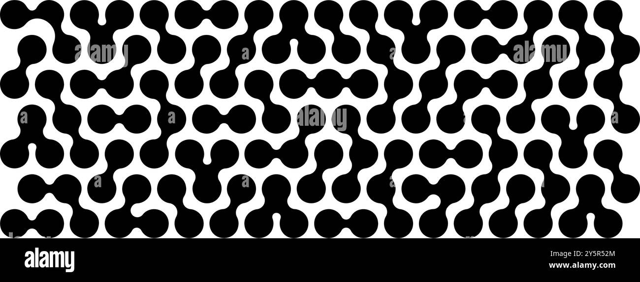 Circuit scheme. Metaballs pattern. Liquid drops, organic blobs or morph shapes background ...