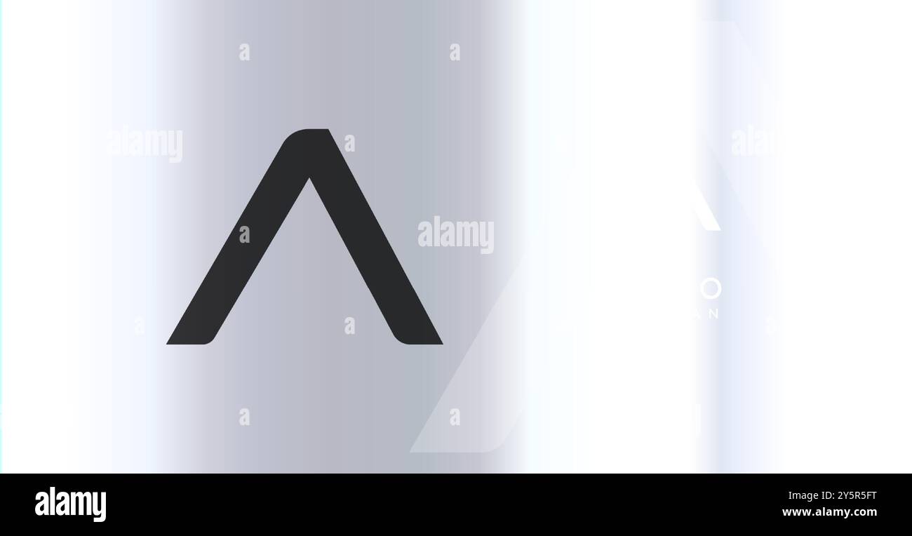 Bold futuristic logo monogram, sleek minimalistic letter A for ...