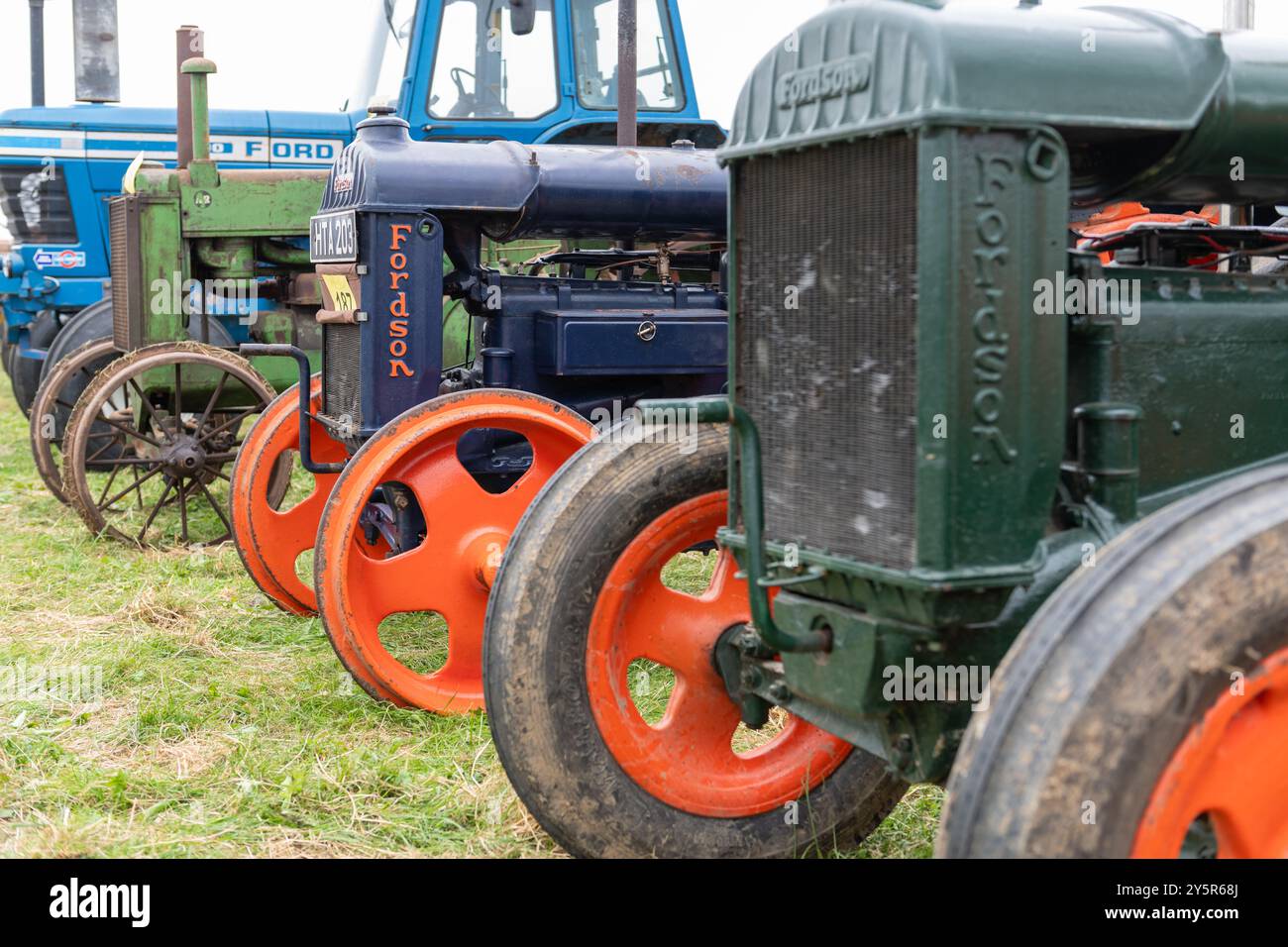 Low Ham.Somerset.United Kingdom.July 20th 2024.A row of vintage ...