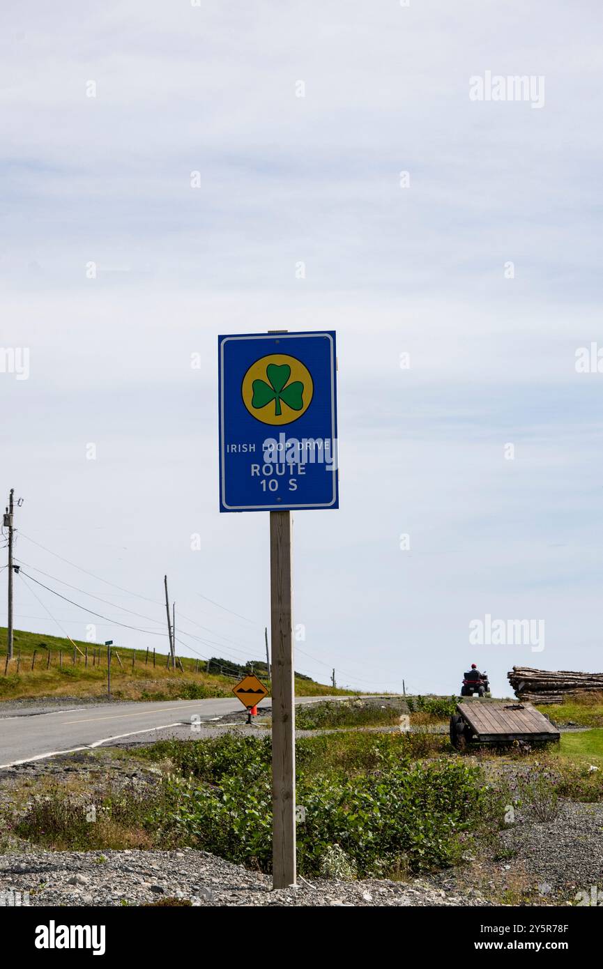 Irish Loop Drive route 10 S sign in St. Vincent's–St. Stephen's–Peter's ...