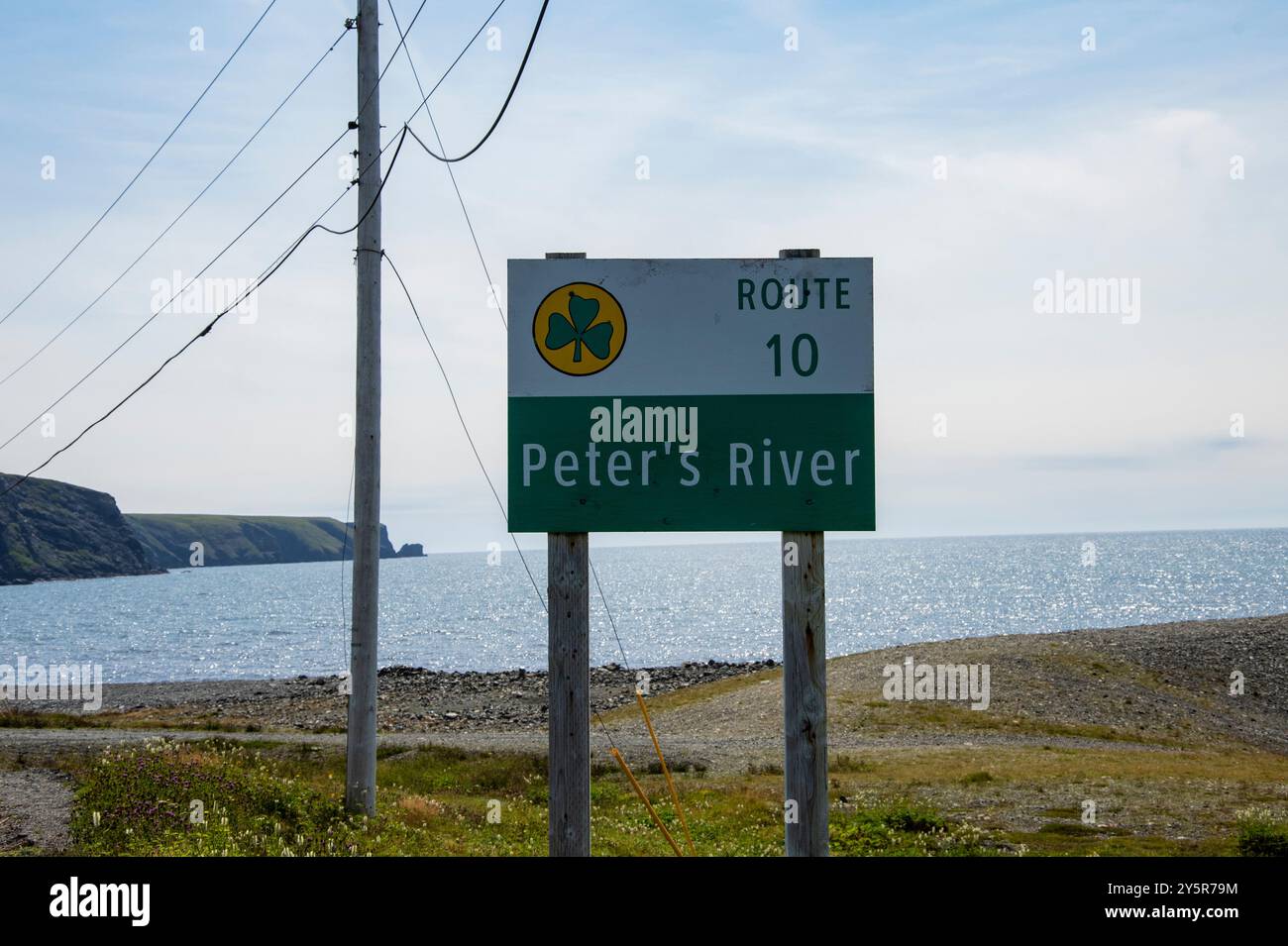 Route 10 Peter's River sign in St. Vincent's–St. Stephen's–Peter's ...