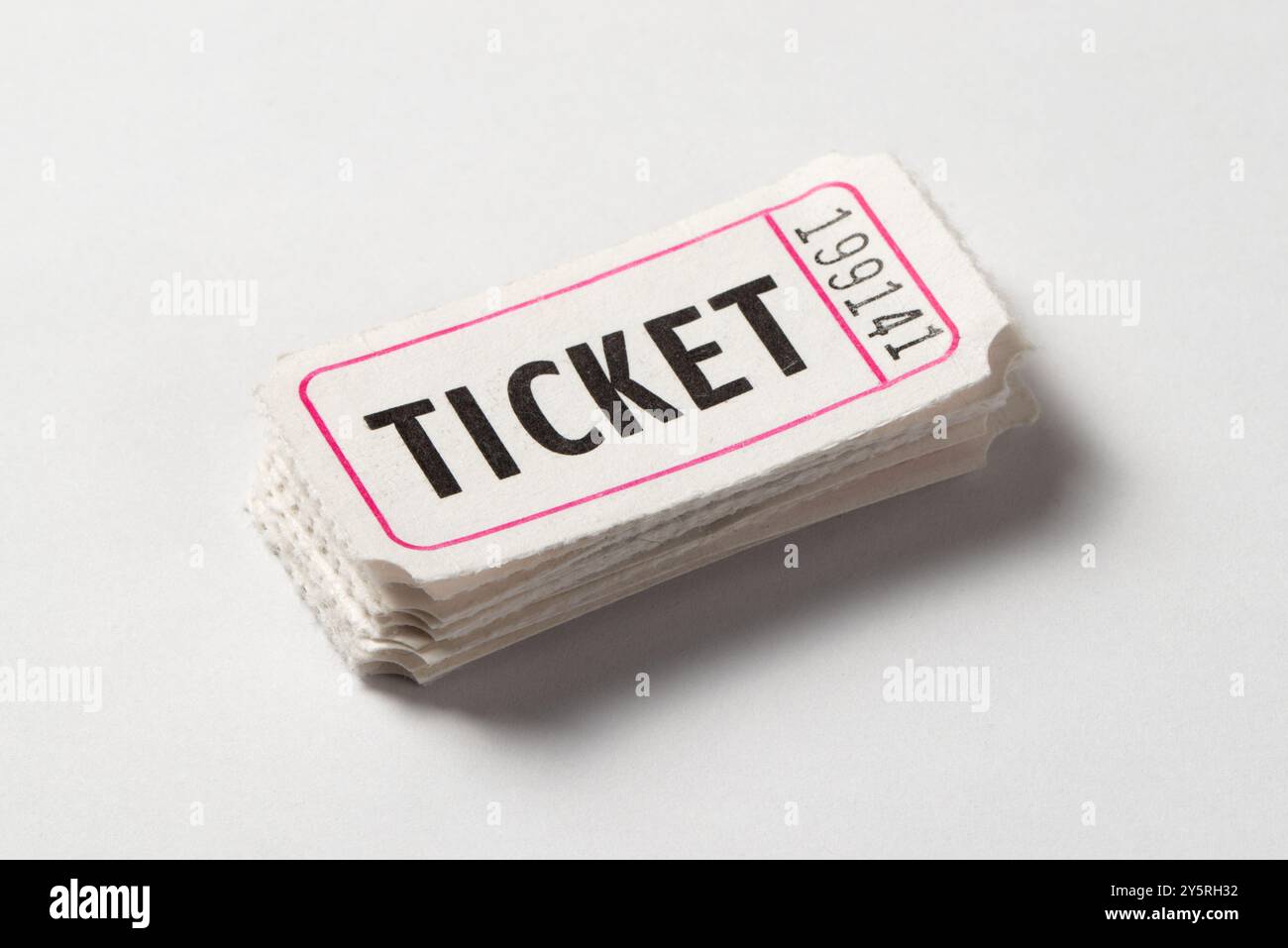 White vintage admission tickets Stock Photo - Alamy