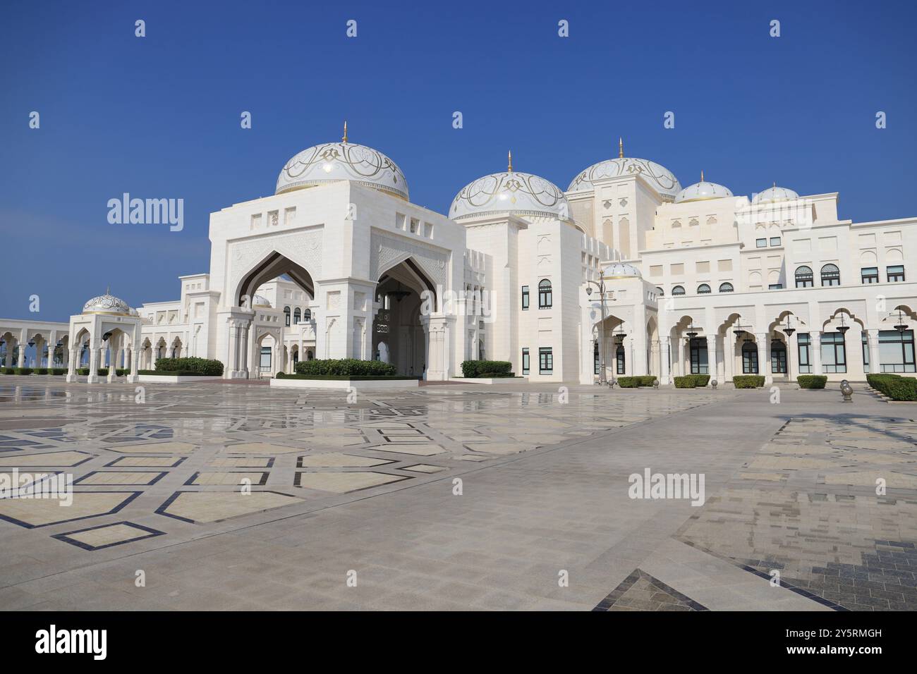 Architectural landmark Qasr Al Watan Presidential Palace complex in Abu ...