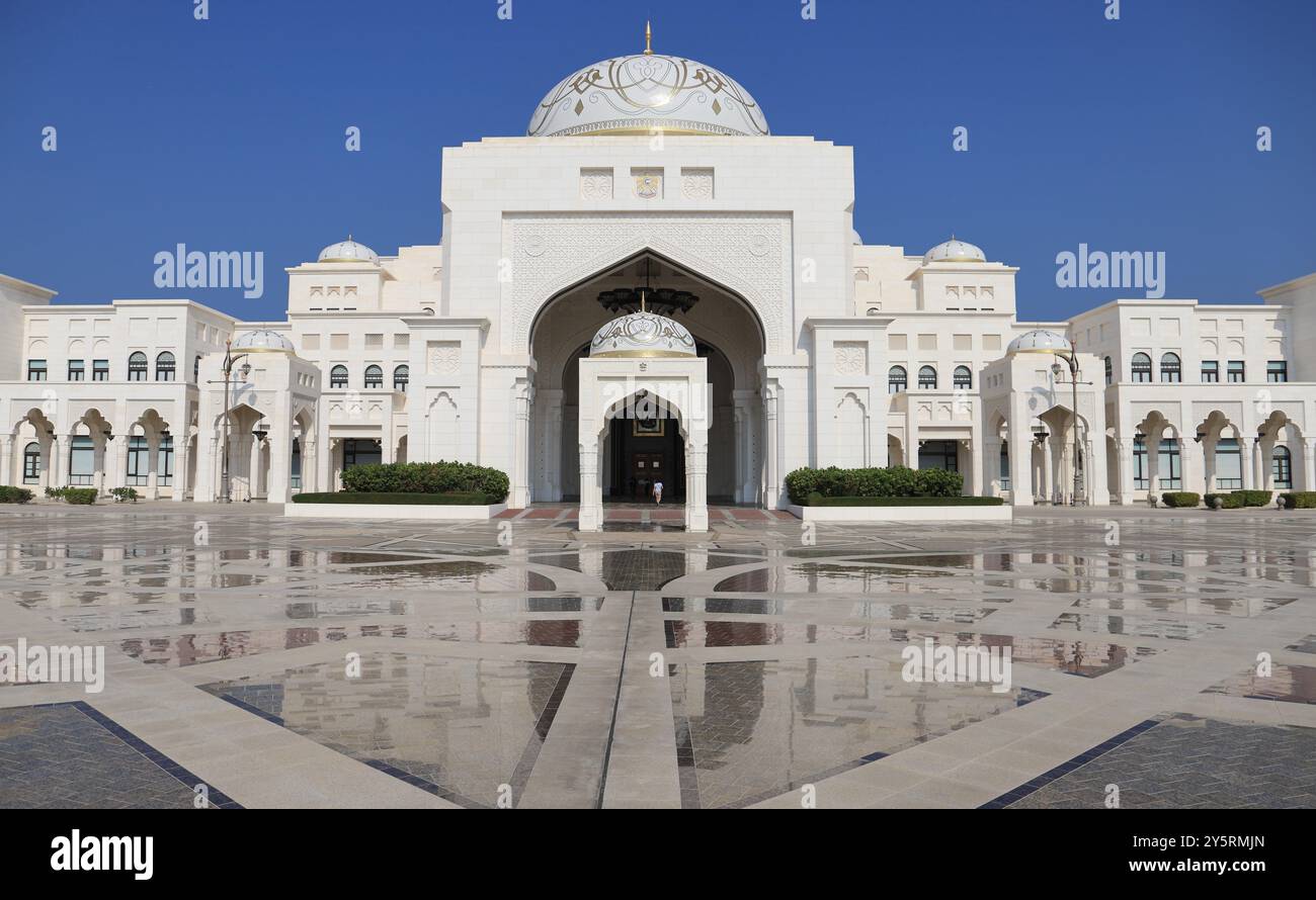 Architectural landmark Qasr Al Watan Presidential Palace complex in Abu ...
