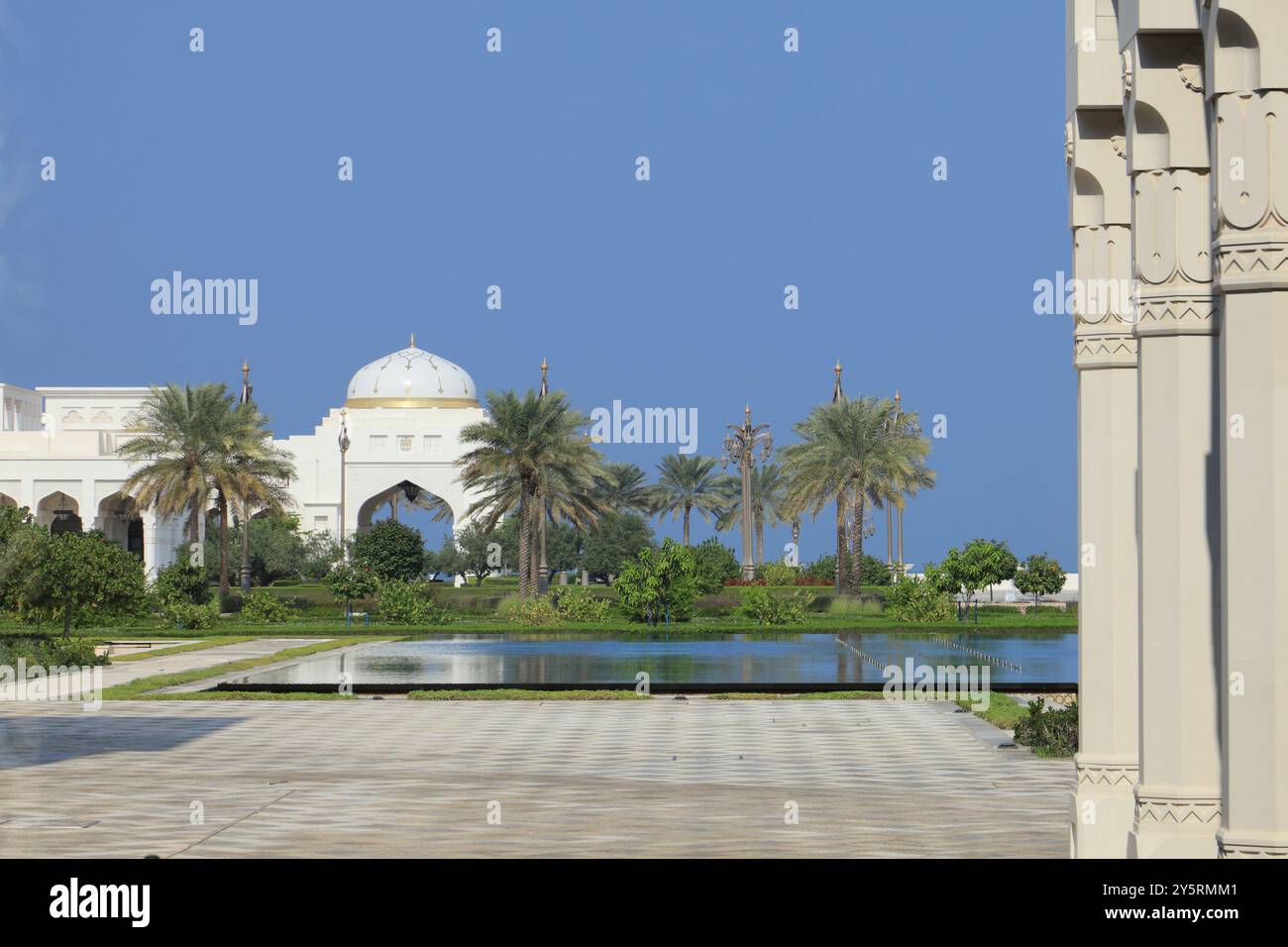 Architectural landmark Qasr Al Watan Presidential Palace complex in Abu ...
