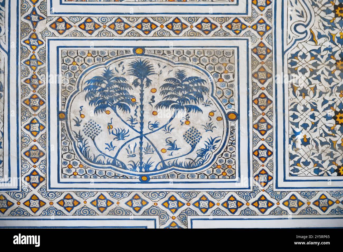 Medieval tiles. Interiors of Monument of Timurid Dynasty Dorus-Saodat ...