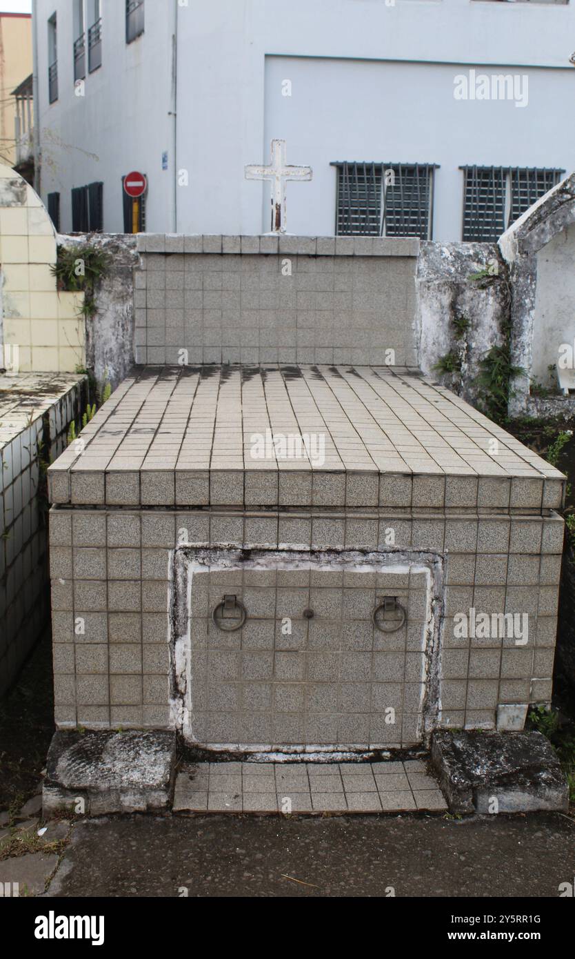 French style above ground concrete grave in Fort-de-France, Martinique ...
