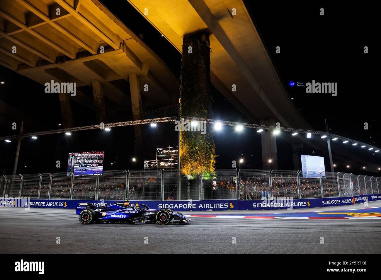 43 COLAPINTO Franco (arg), Williams Racing FW46, action during the Formula 1 Singapore Grand ...