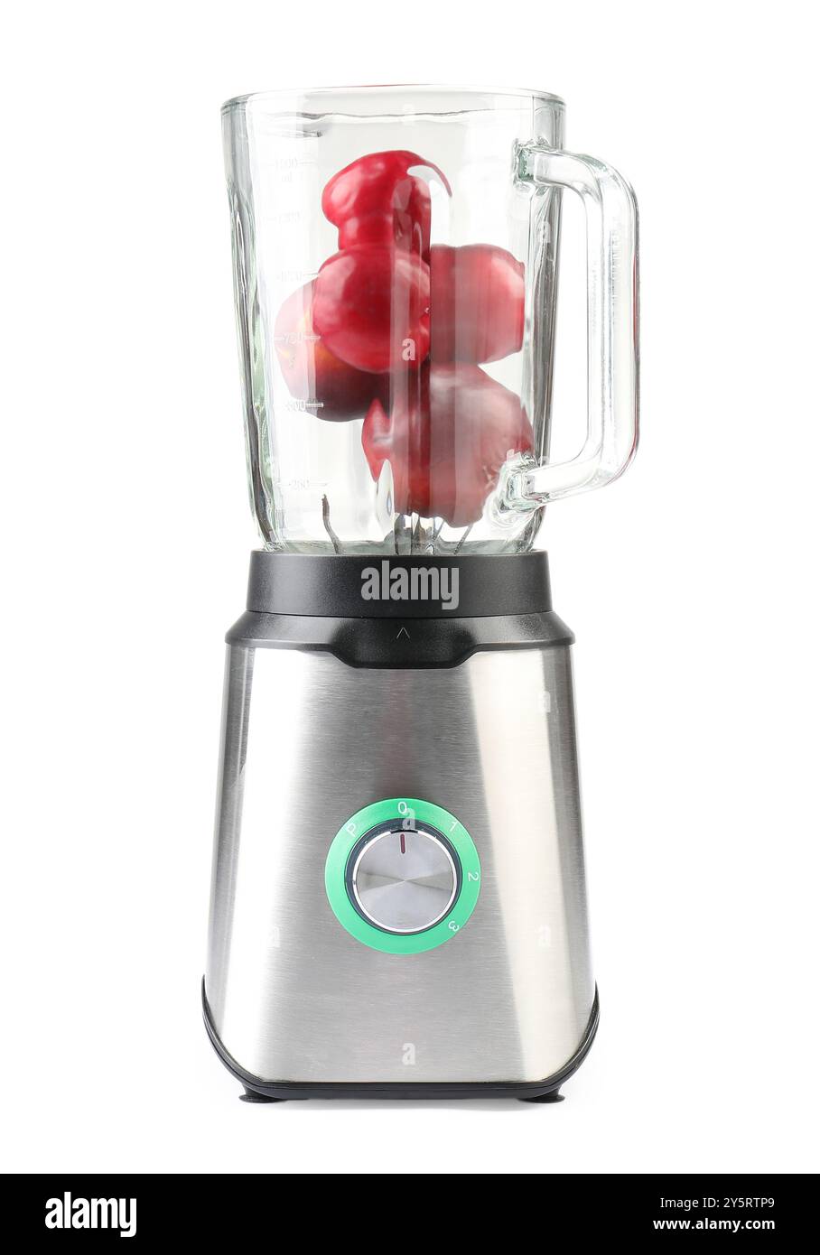 Blender and fresh ingredients isolated on white Stock Photo - Alamy