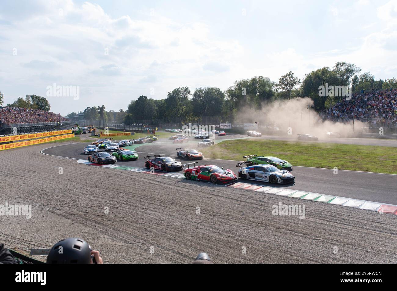 Start race of Fanatec GT Word Challenge in Monza during Fanatec GT ...