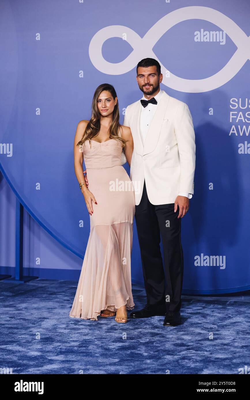 Milan, The red carpet of the CNMI Sustainable Fashion Awards 2024 at ...