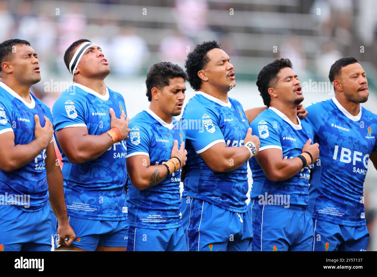 Osaka, Japan. 21st Sep, 2024. Samoa team group (SAM) Rugby : 2024 World ...