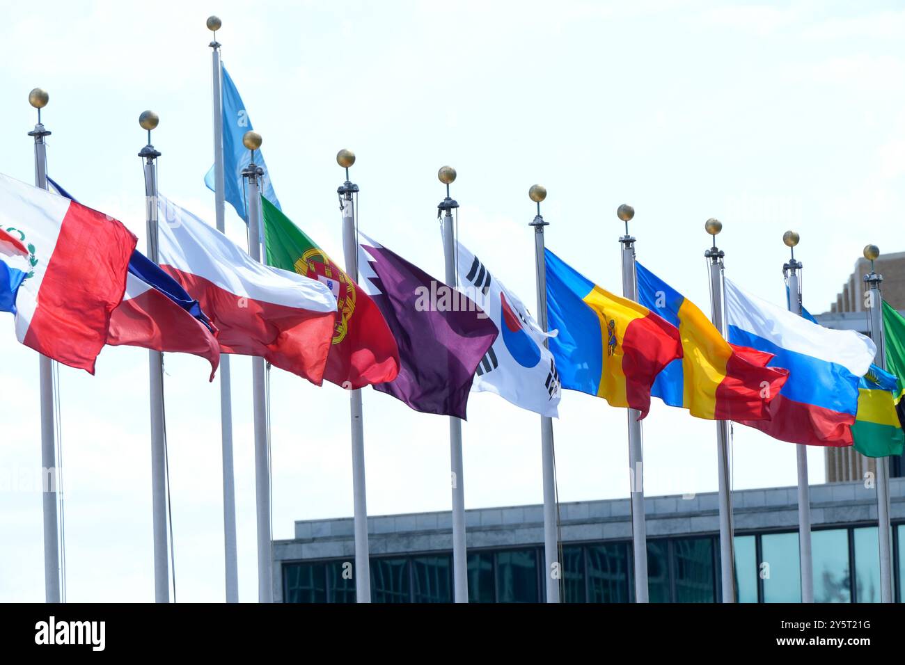 New York, USA. 9/22/24, New York, New York, United States Flags of ...