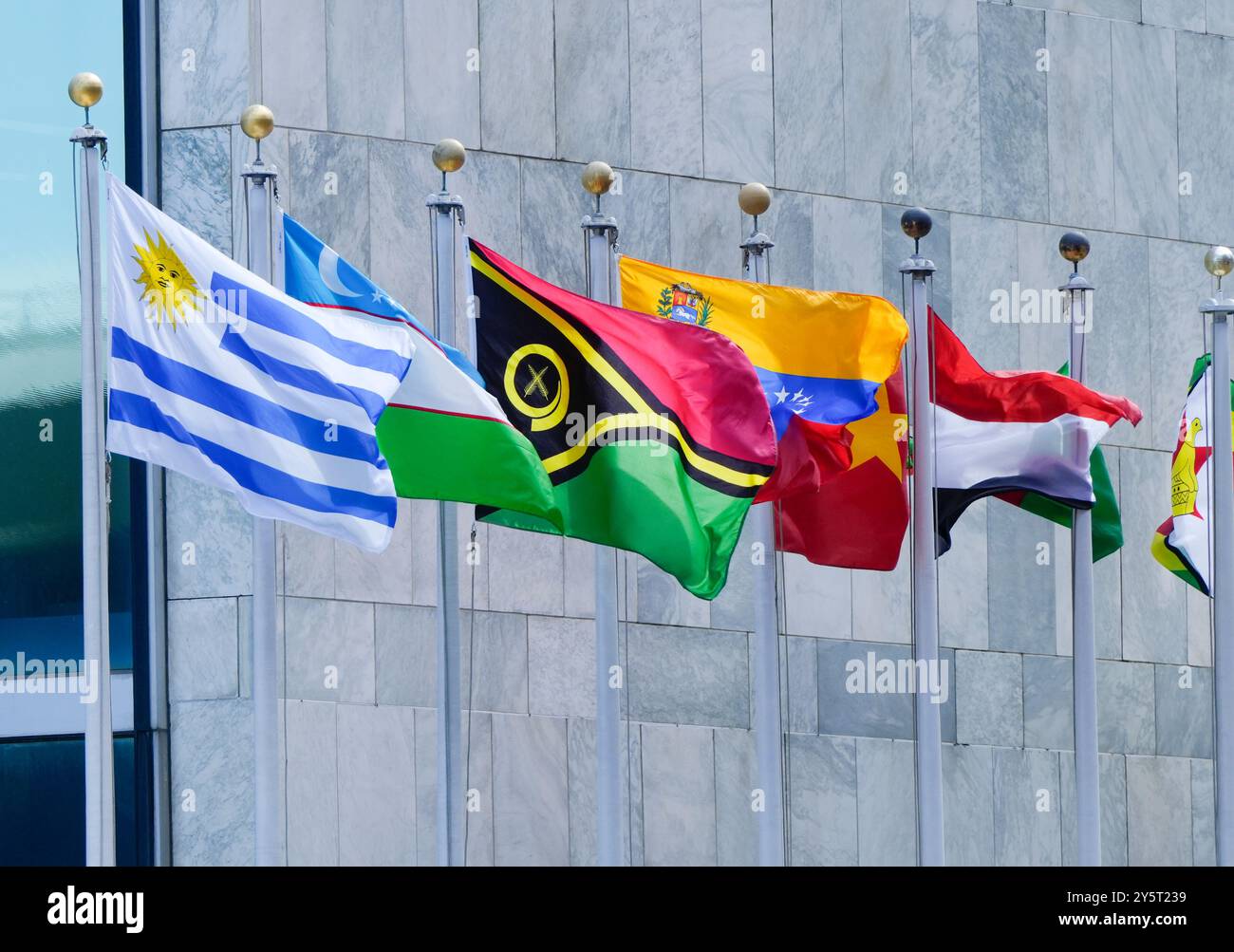 New York, USA. 9/22/24, New York, New York, United States Flags of ...