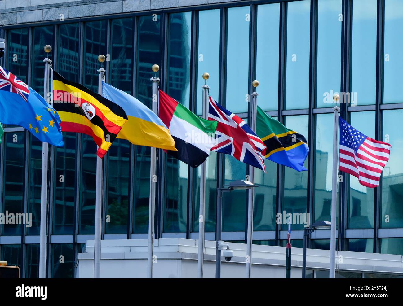 New York, USA. 9/22/24, New York, New York, United States Flags of ...