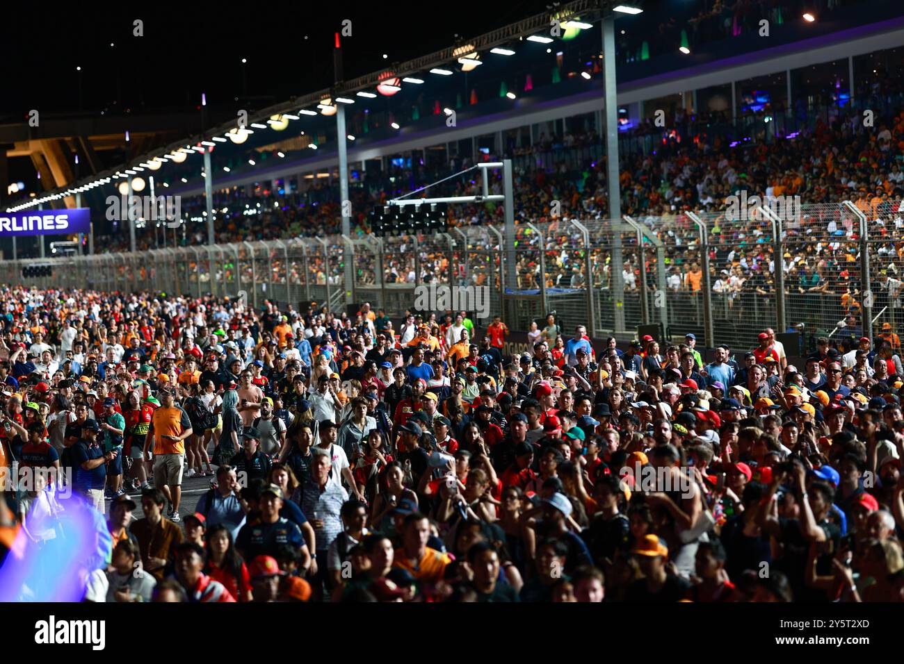 spectators, fans during the Formula 1 Singapore Grand Prix 2024, 18th ...