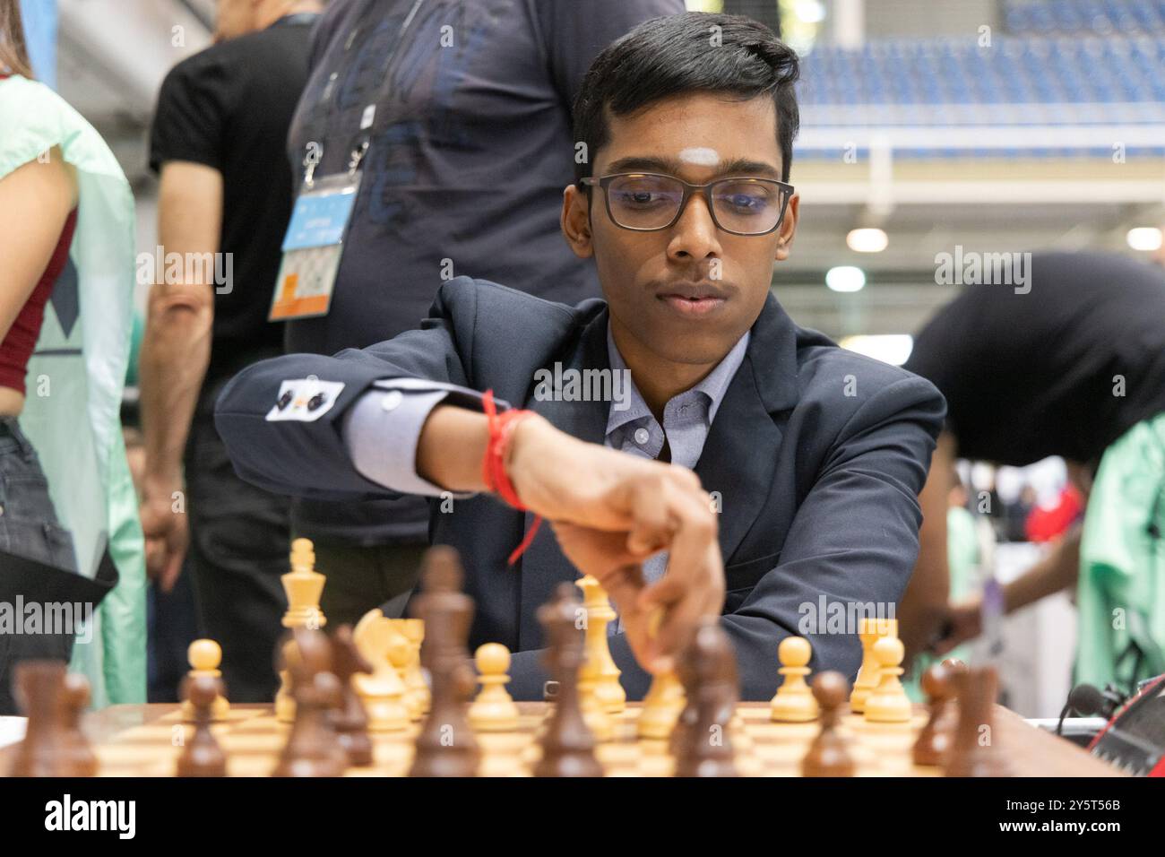 Budapest. 22nd Sep, 2024. Praggnanandhaa R of India competes during ...
