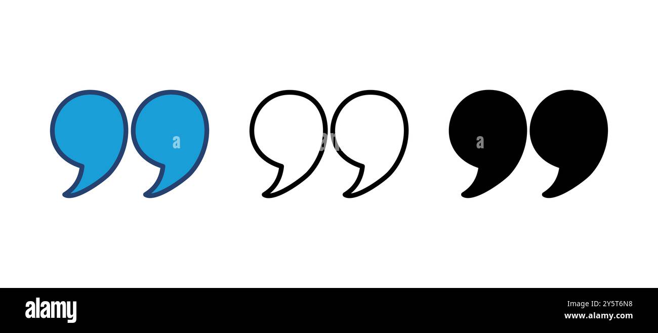 Quote icon vector. Quotation mark symbol Stock Vector Image & Art - Alamy