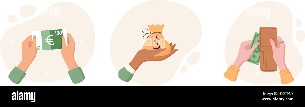 Money Hand Euro Banknote Icon Stock Vector Image & Art - Alamy