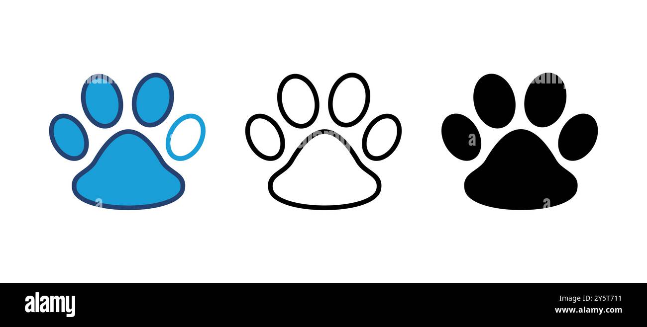 Paw icon vector. paw print icon vector. dog or cat paw Stock Vector ...