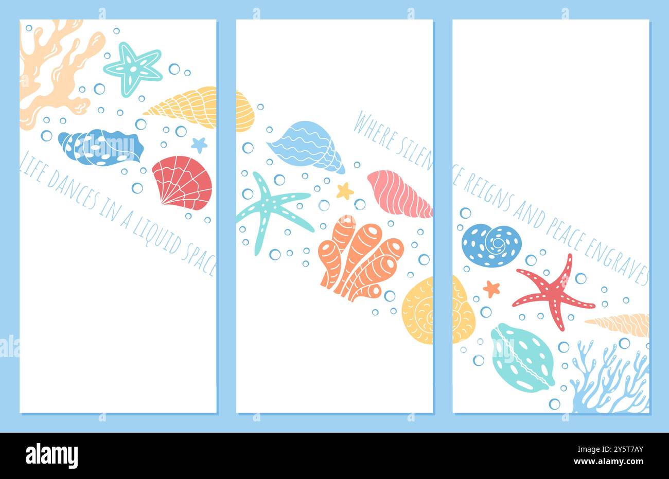 Peaceful underwater design with sea creatures Stock Vector Image & Art ...