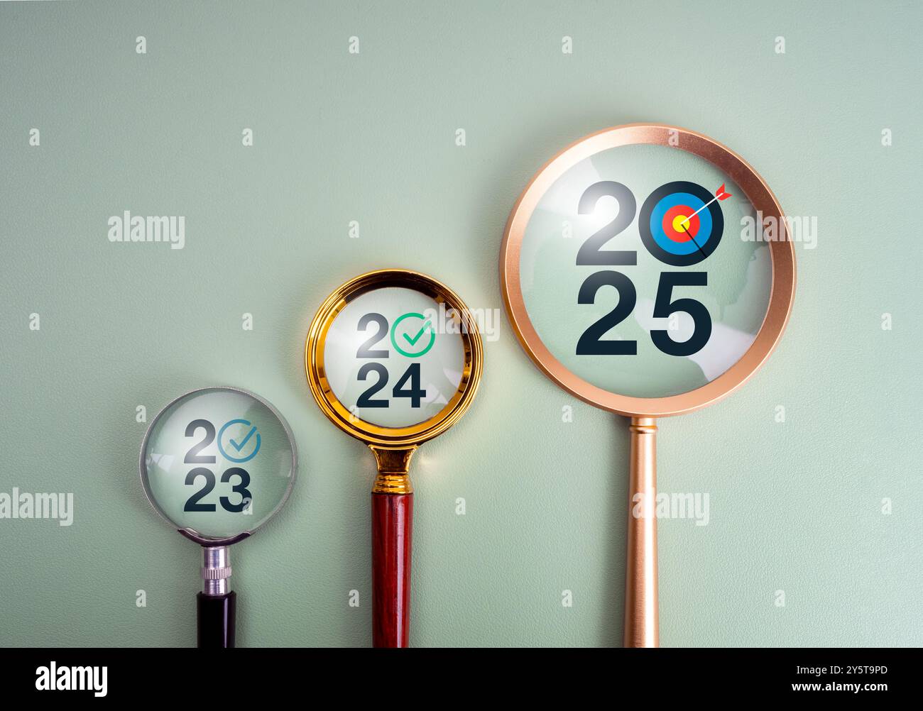Happy new year 2025 with business banner. The big 2025 calendar numbers ...