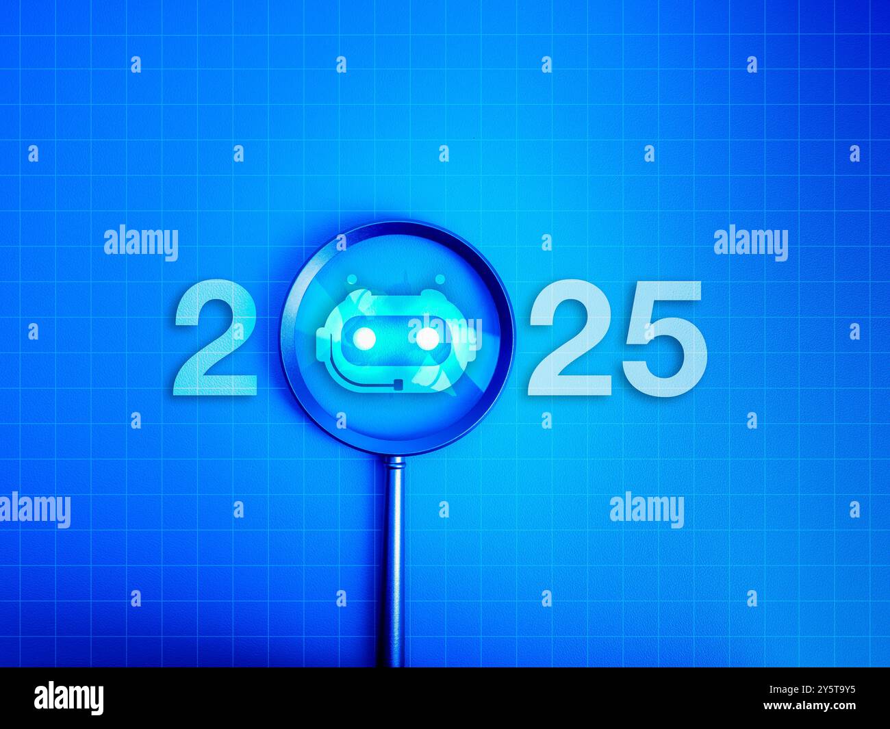 Happy new year 2025 with Artificial intelligence business service ...