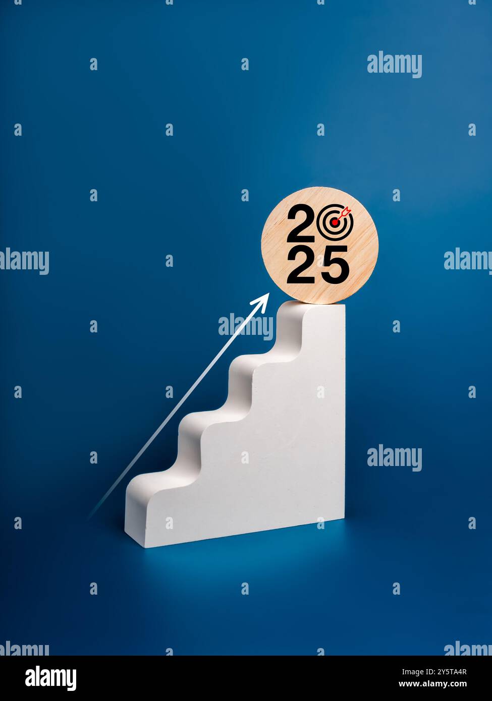 Happy new year 2025 background. 2025 calendar numbers with target icon ...