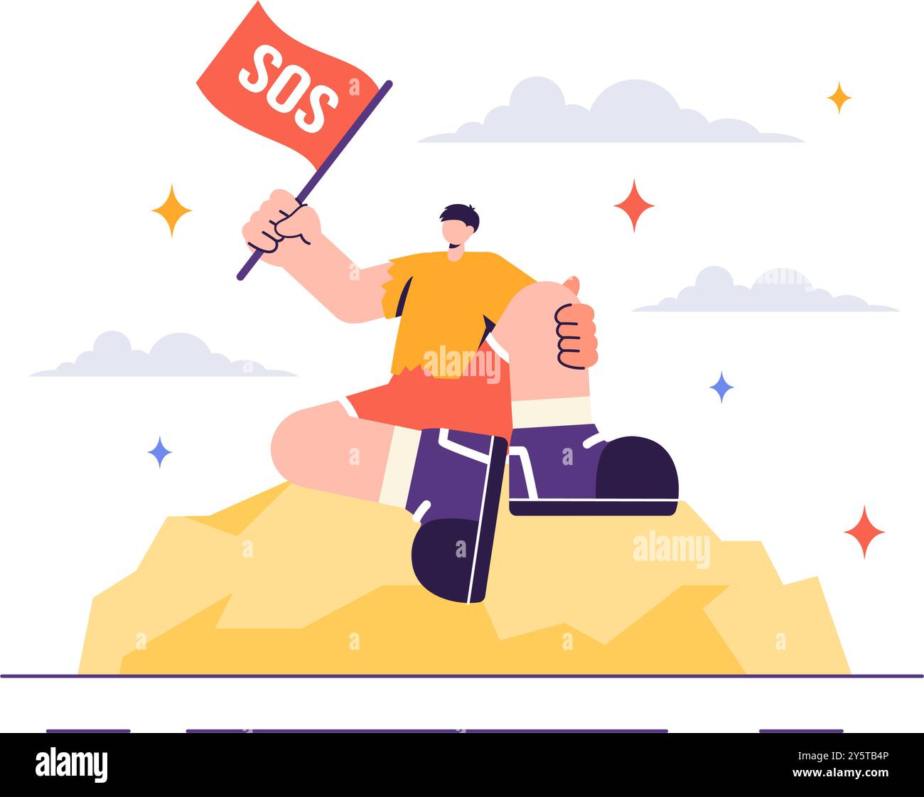 Life in an island Stock Vector Images - Alamy