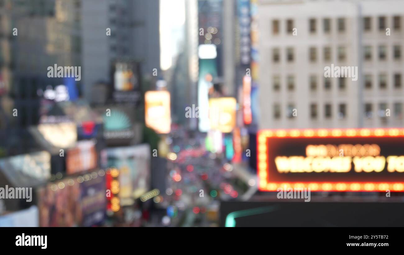 New York City Times Square, Manhattan Midtown Broadway street, USA ...