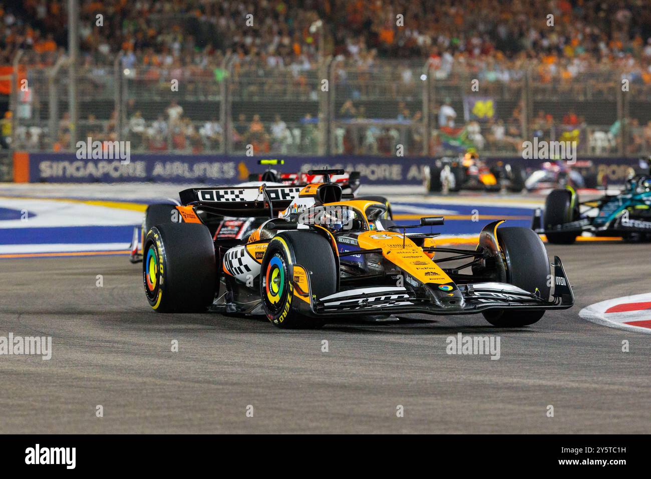 Singapore, Singapore. 22nd Sep, 2024. Oscar Piastri of Australia drives ...