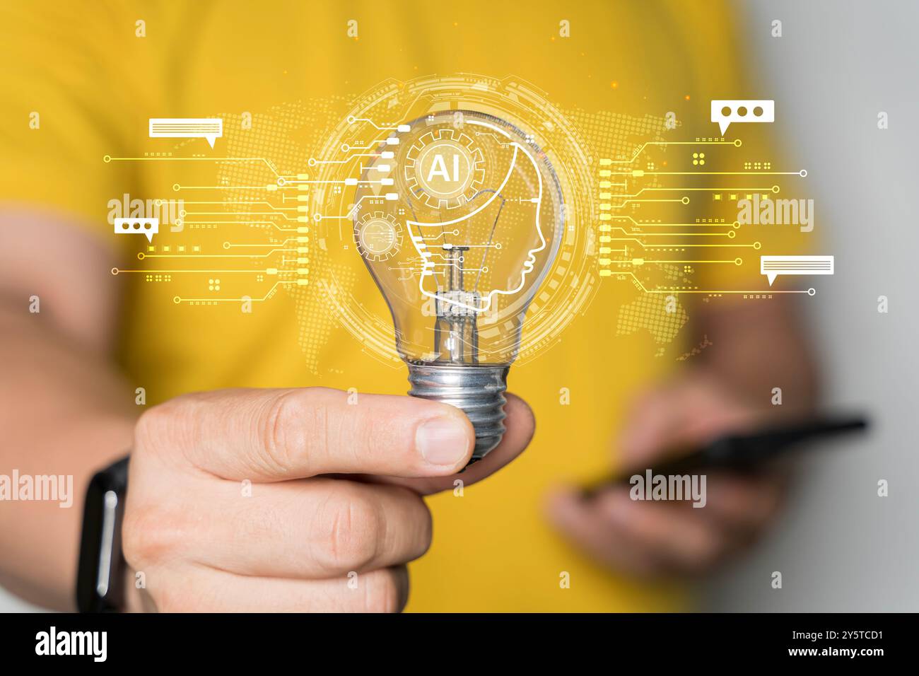 Man asks artificial intelligence advice hi-res stock photography and ...