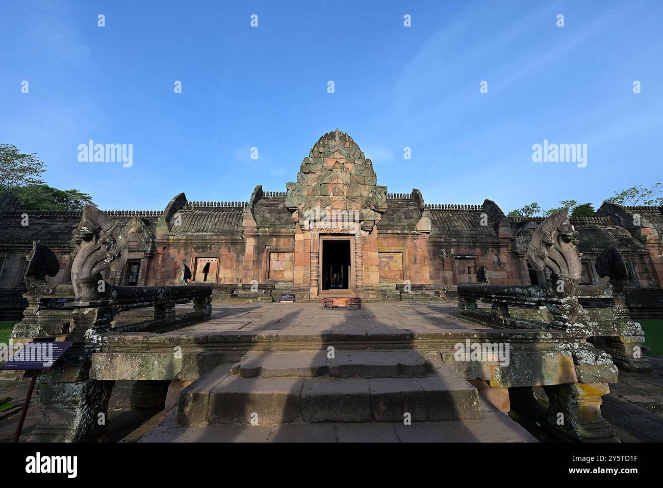 The second level Naga Bridge leading to the arched eastern gateway of ...