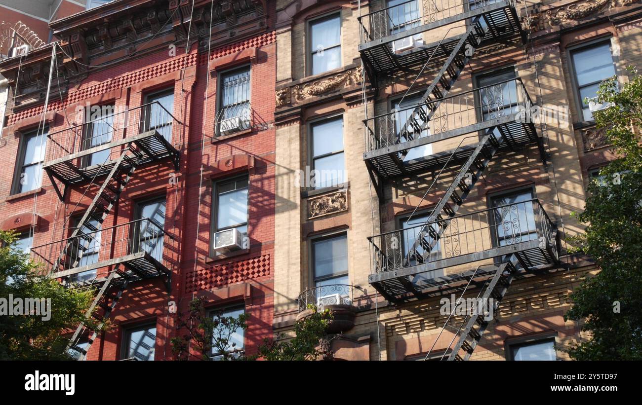 New York City classic building architecture, Manhattan, USA. Urban ...