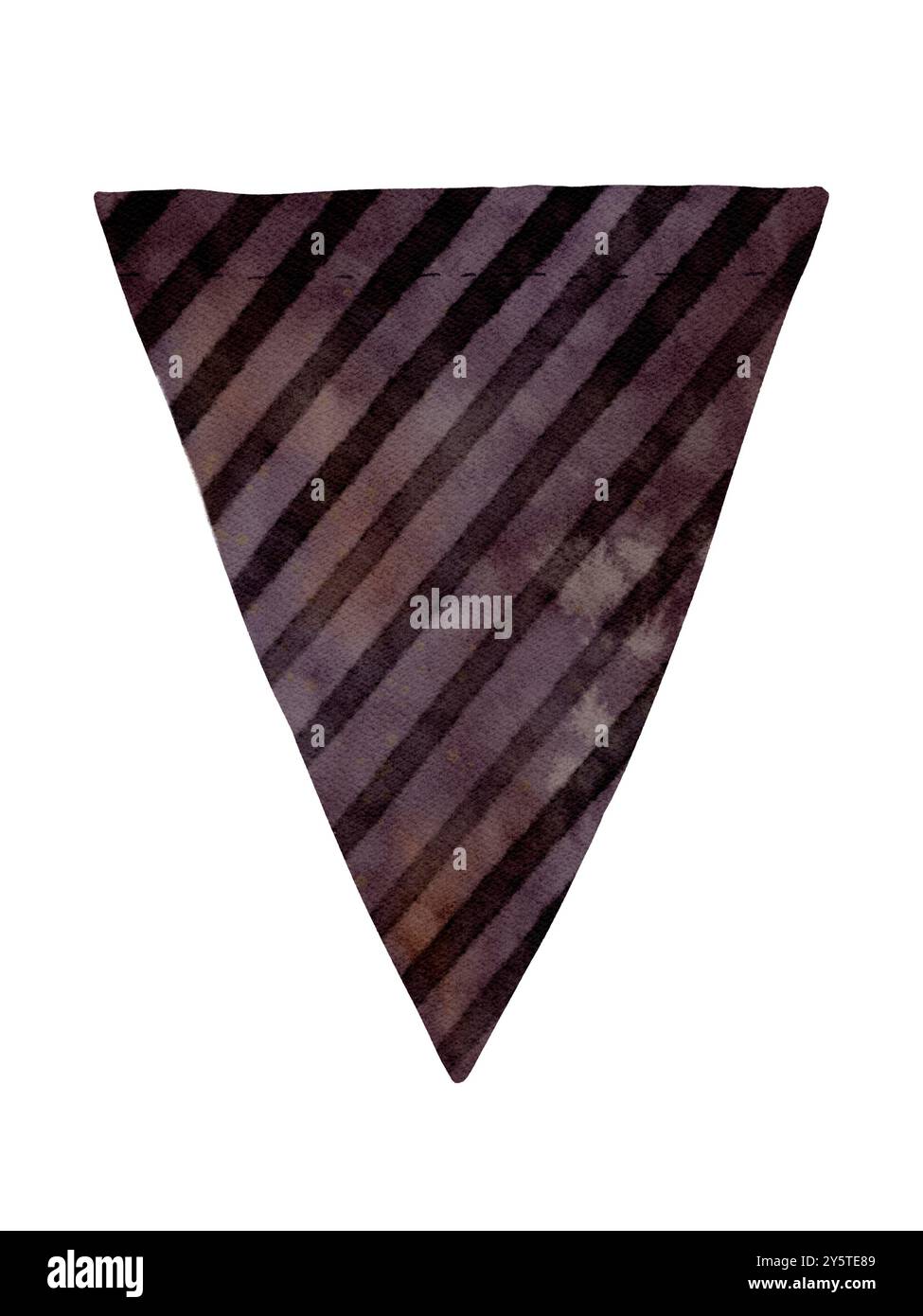 This is a striking triangular cloth that showcases bold black and gray ...