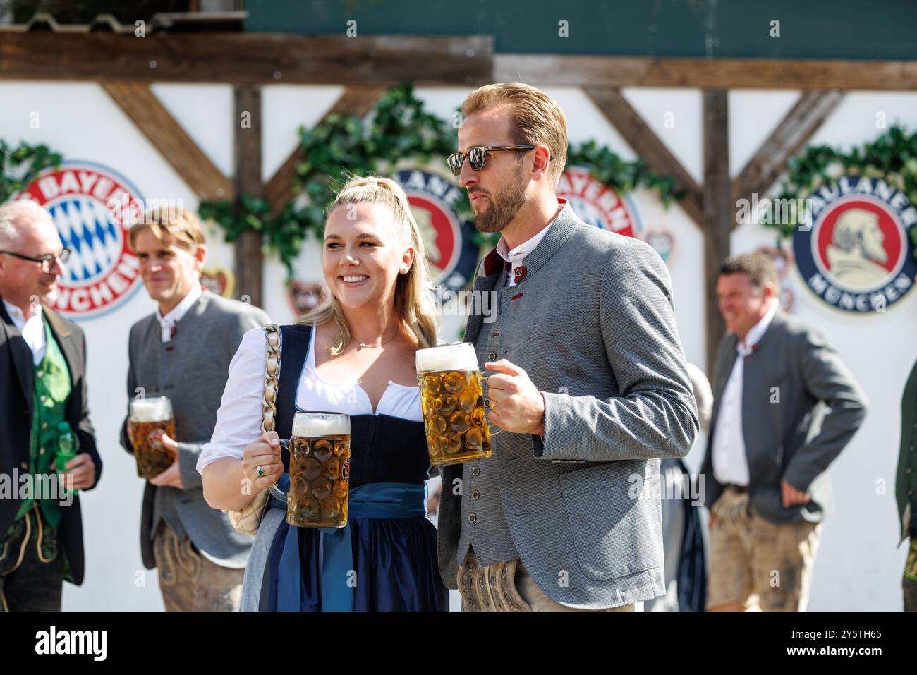 Munich, Germany. 22nd Sep, 2024. Harry Kane from FC Bayern Munich and ...