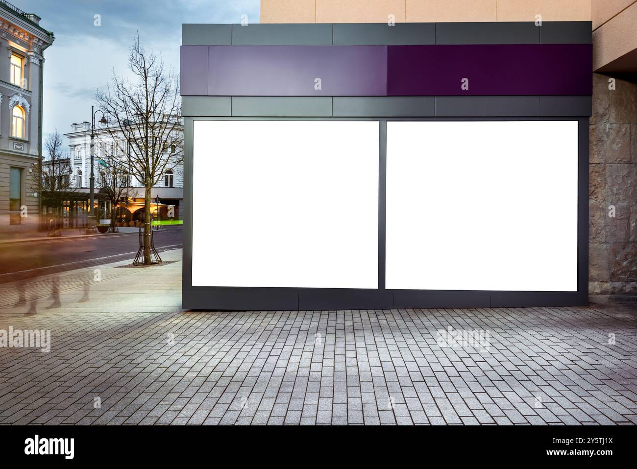 Two Mockups Of Blank White Modern Advertising Poster Showcase ...