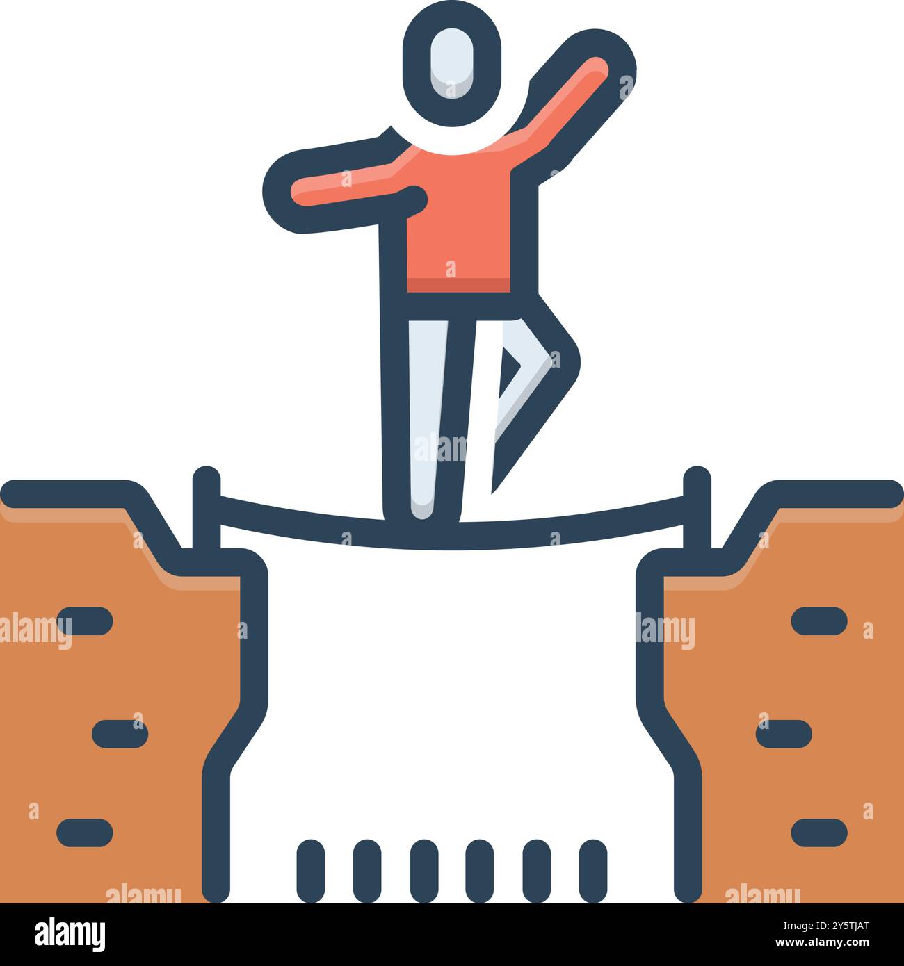 Icon for courage, tightrope Stock Vector Image & Art - Alamy