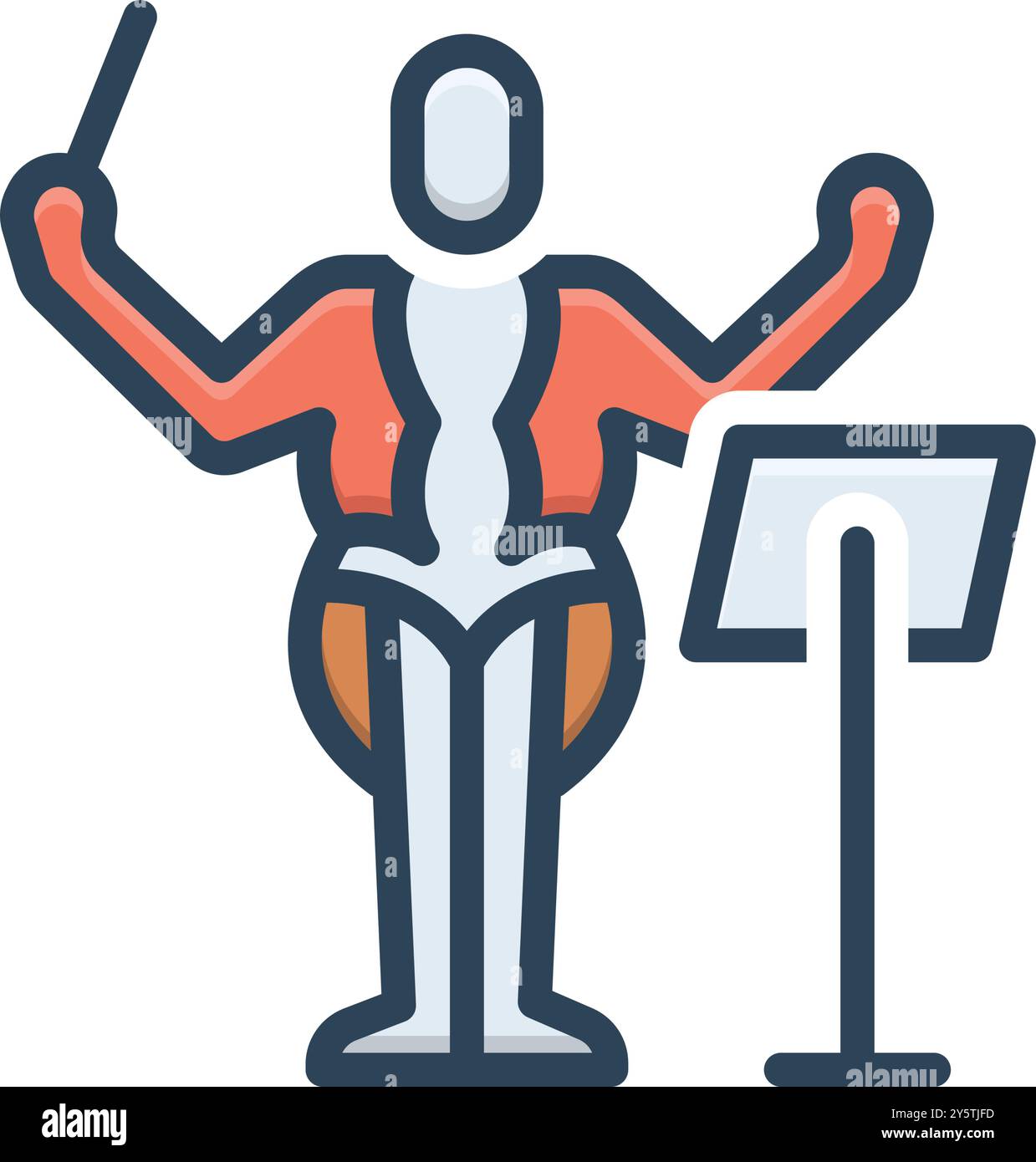 He is the conductor Stock Vector Images - Alamy