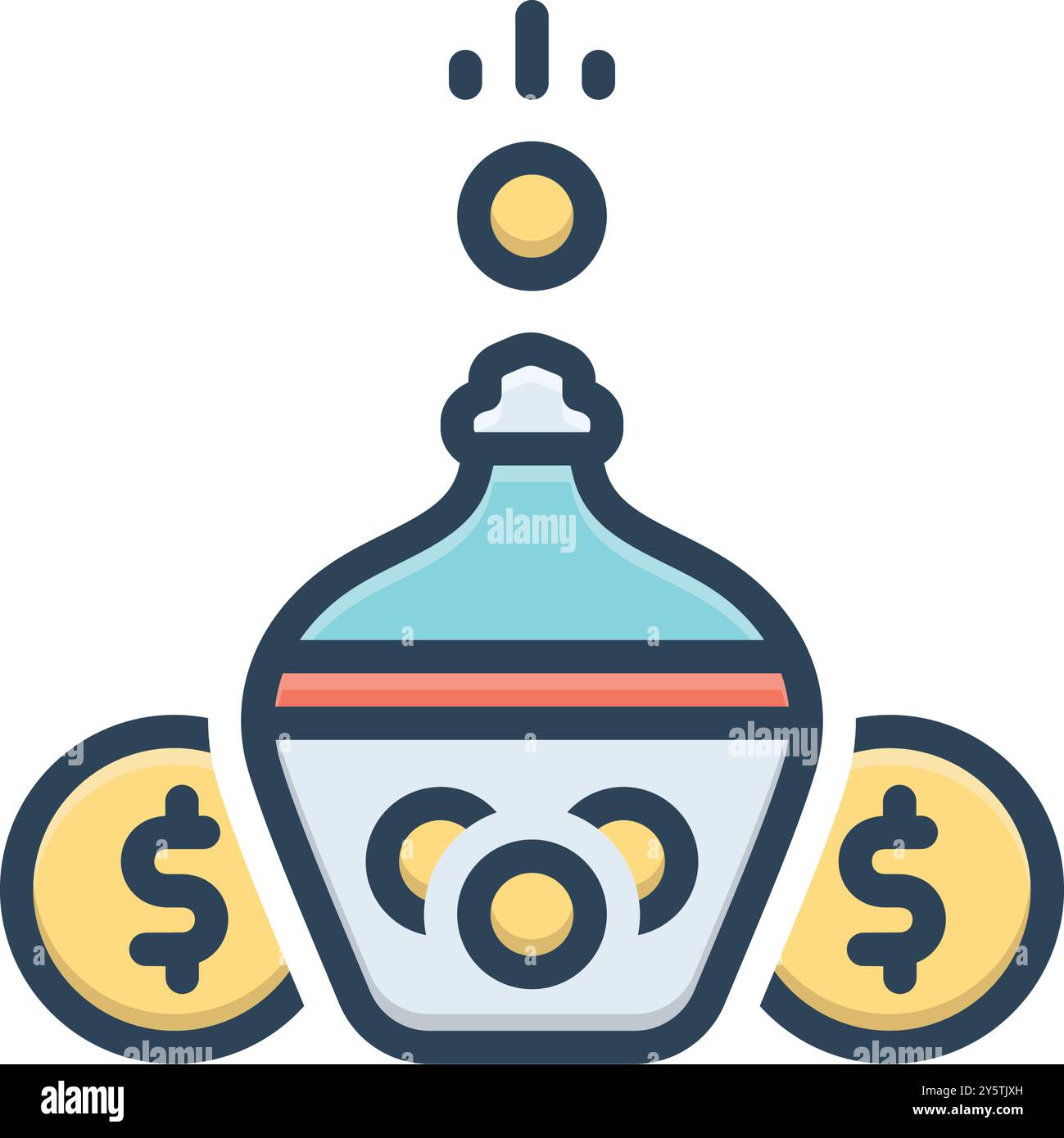 Saving money putting coins Stock Vector Images - Alamy