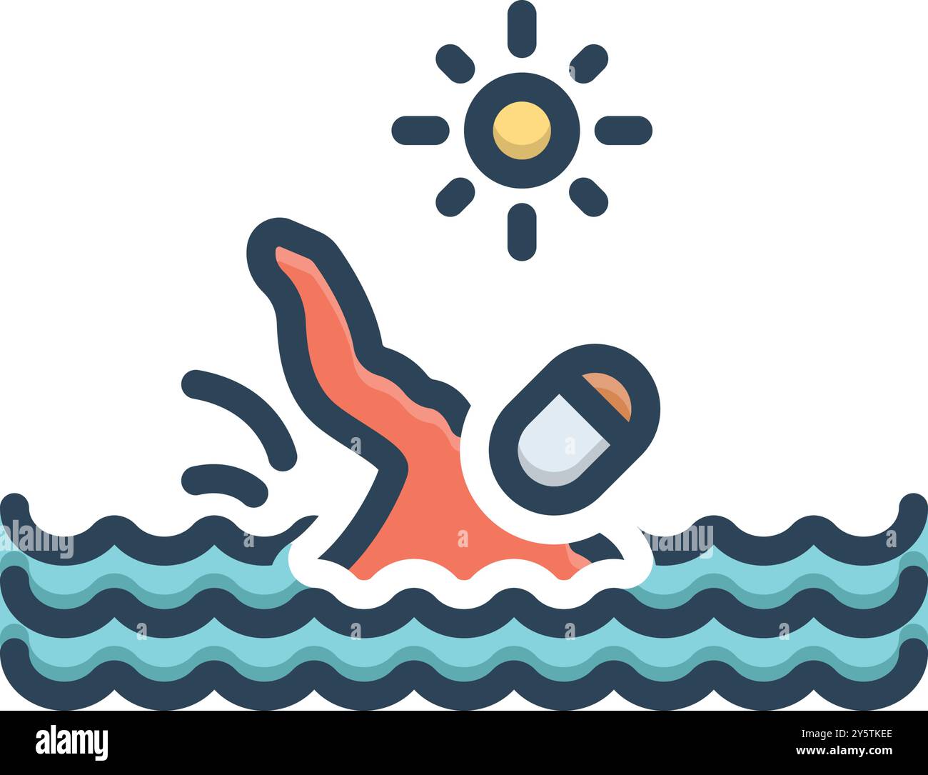 Wade icon Stock Vector Images - Alamy