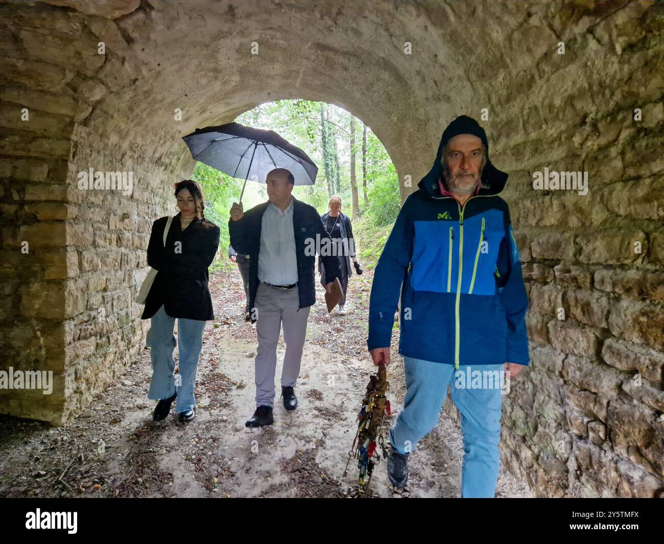 Italian Film Director Francesco Zarzana prepares filming of "Maguy ...