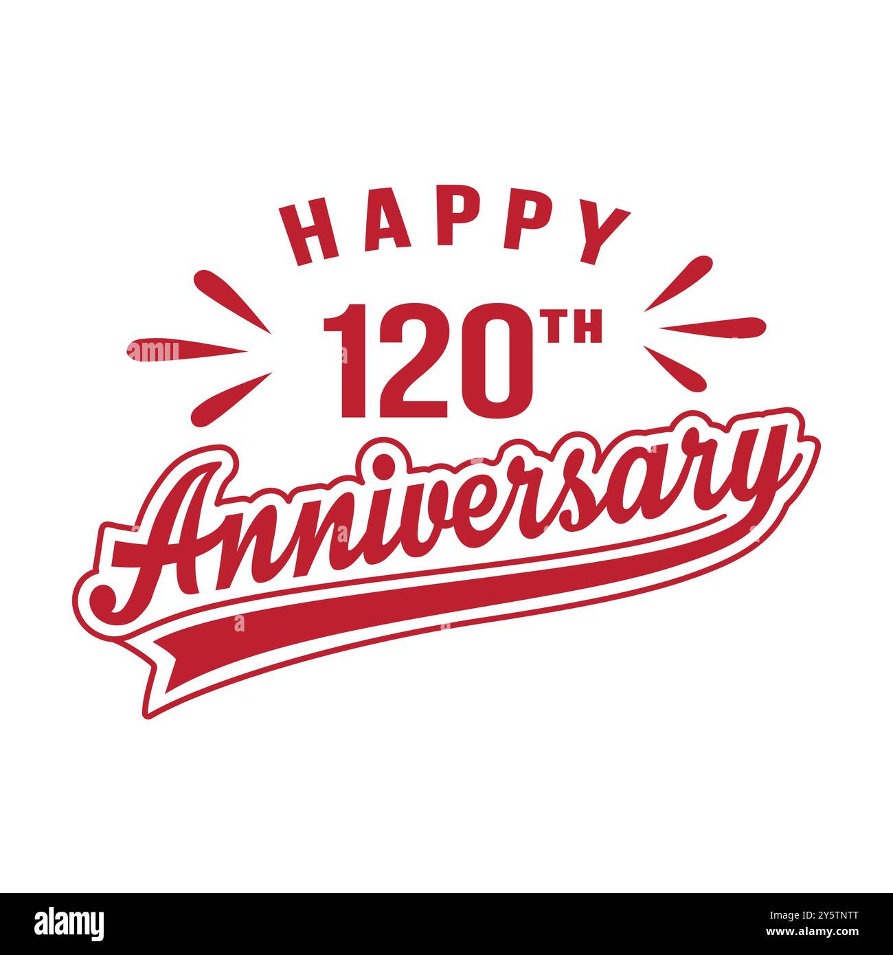 Happy 120th Anniversary. 120 years anniversary design. Vector and illustration Stock Vector ...