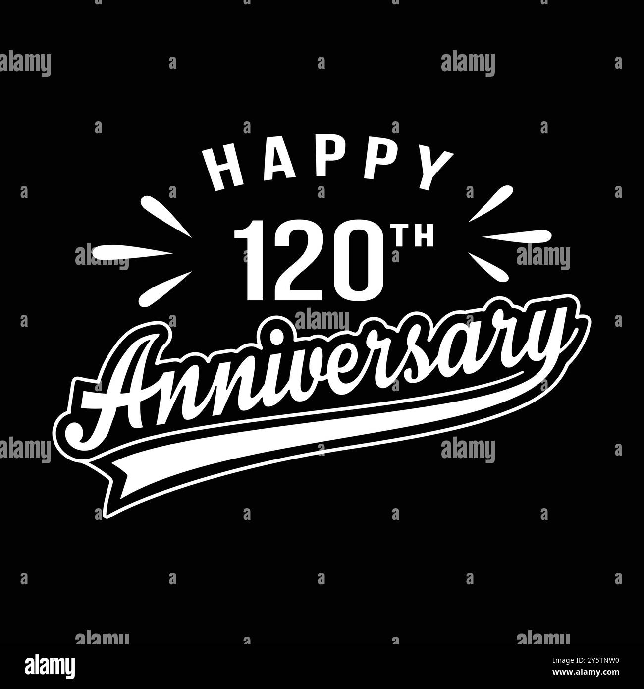 Happy 120th Anniversary. 120 years anniversary design. Vector and ...