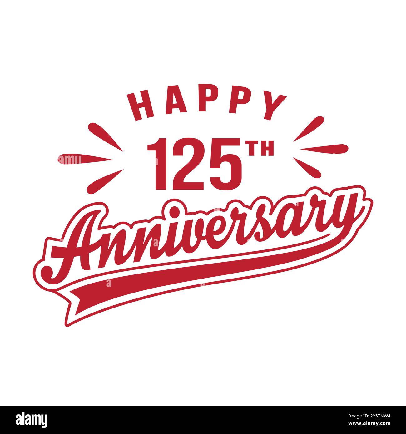 Happy 125th Anniversary. 125 years anniversary design. Vector and ...
