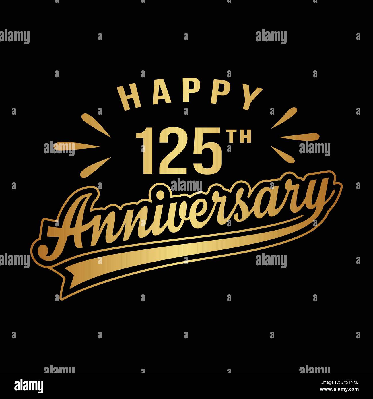 Happy 125th Anniversary. 125 years anniversary design. Vector and ...