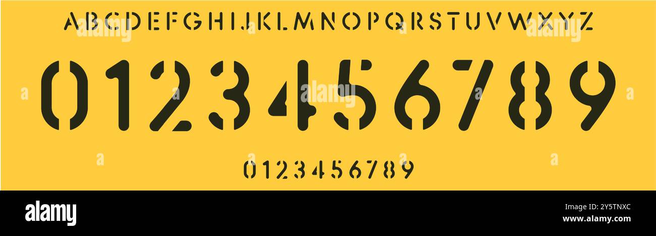 Industrial stencil typography, sleek and bold font for military ...