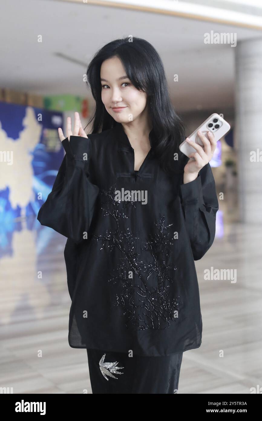 Chinese singer Huang Ling appears in Changsha City, south China's Hunan ...