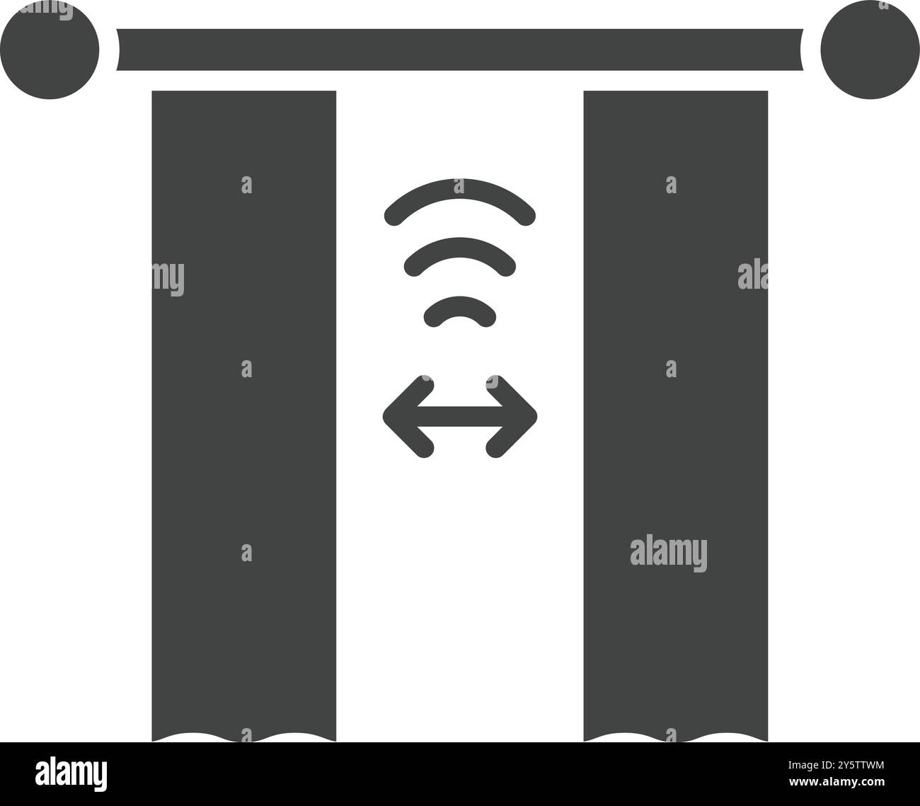 Smart Curtain icon vector image. Suitable for mobile application web ...